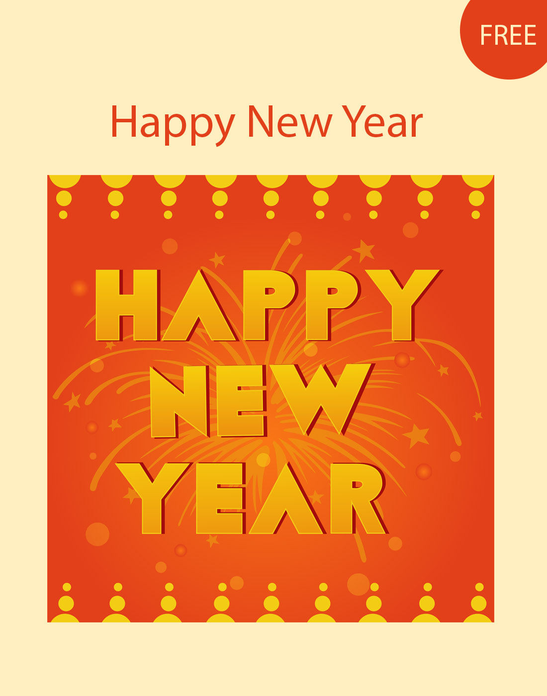 New Year Vector Template