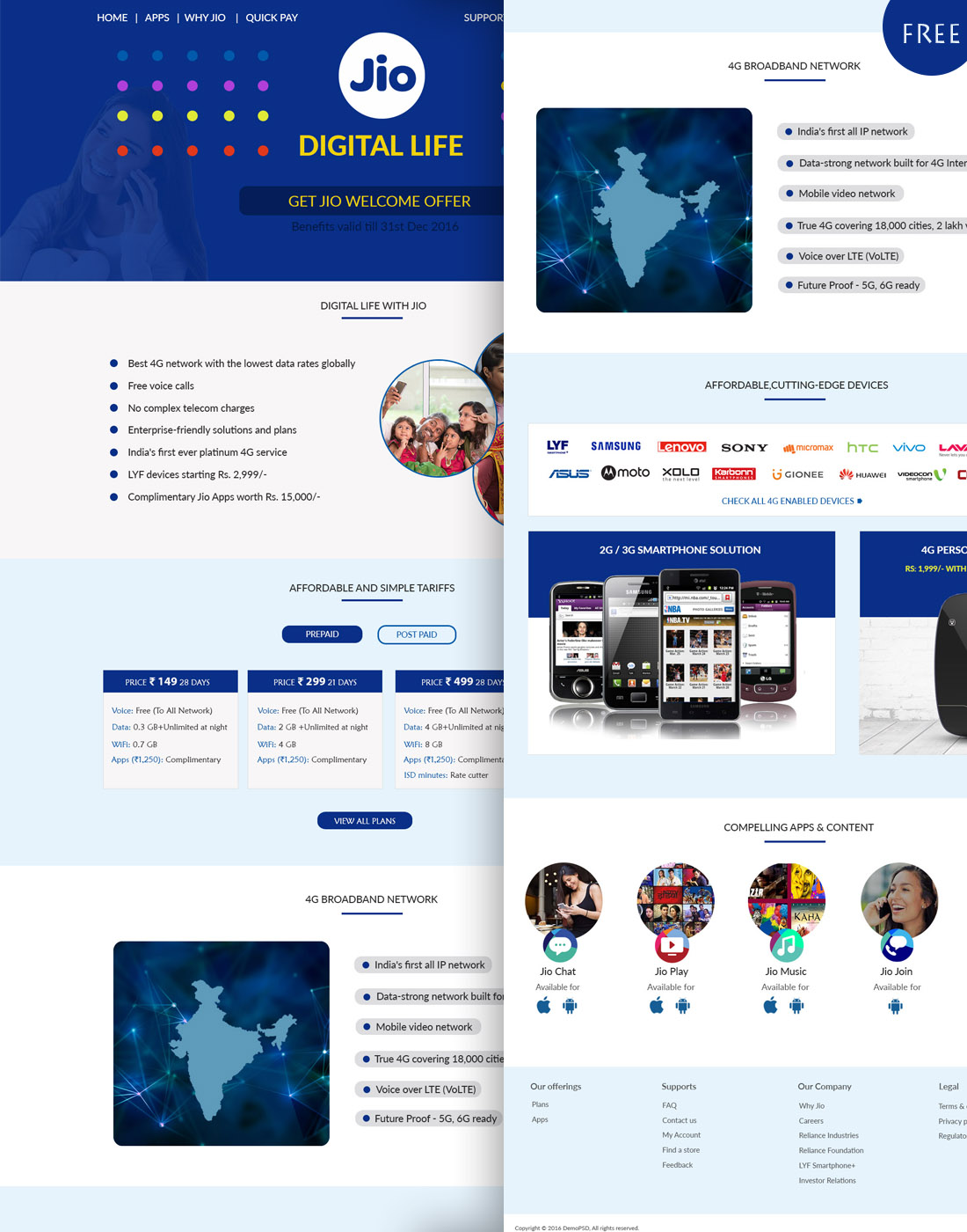 Free Website Psd Templates