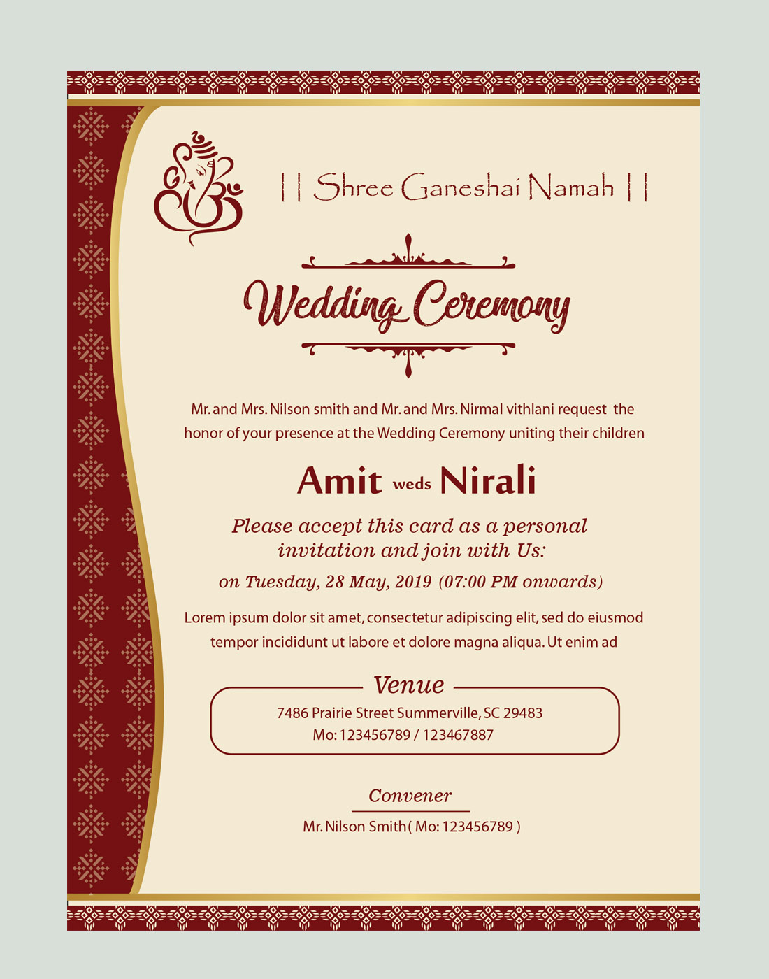 Free Kankotri Card Template Free Kankotri Card Template