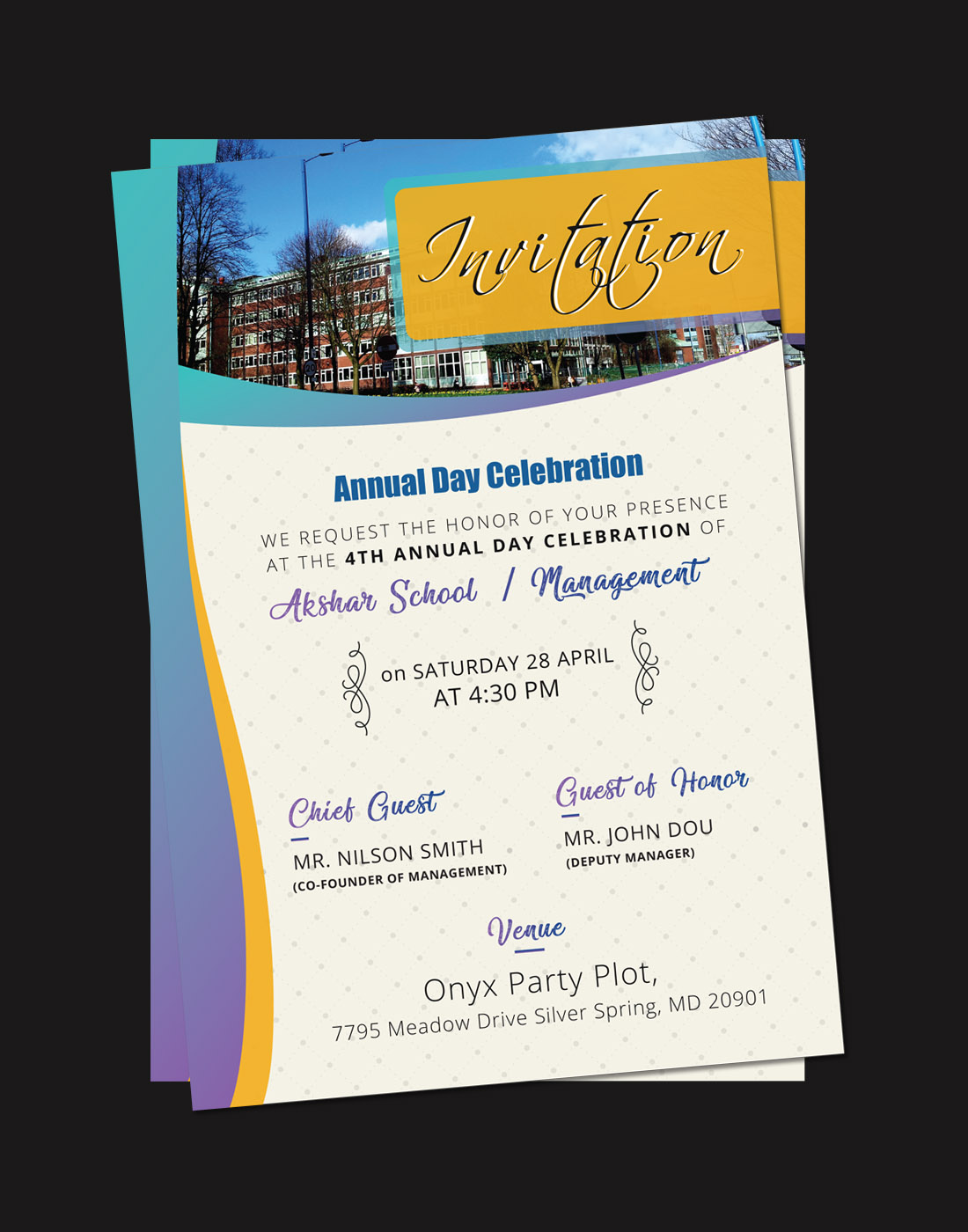 Annual Day Invitation Cards