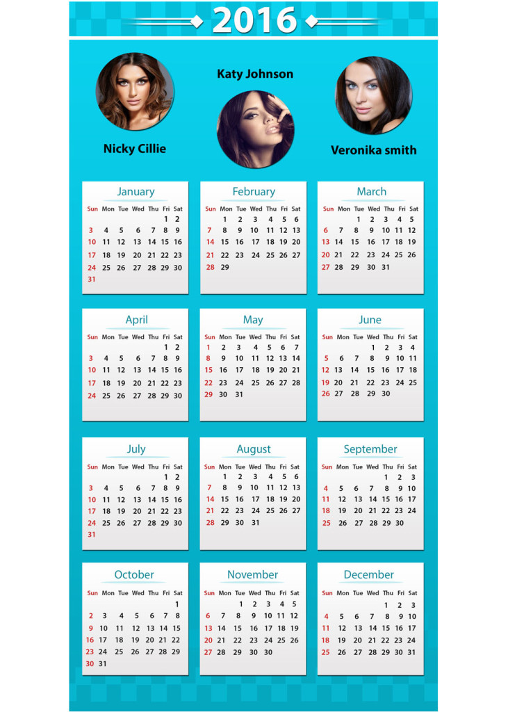 free calendar psd templates