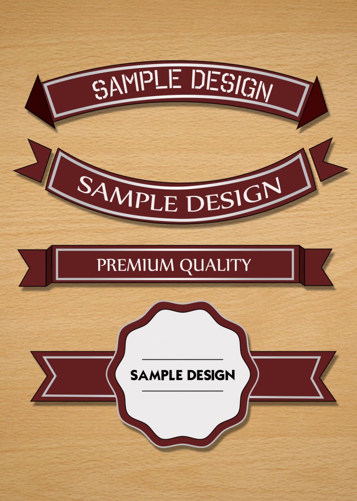 badge and ribbon vector