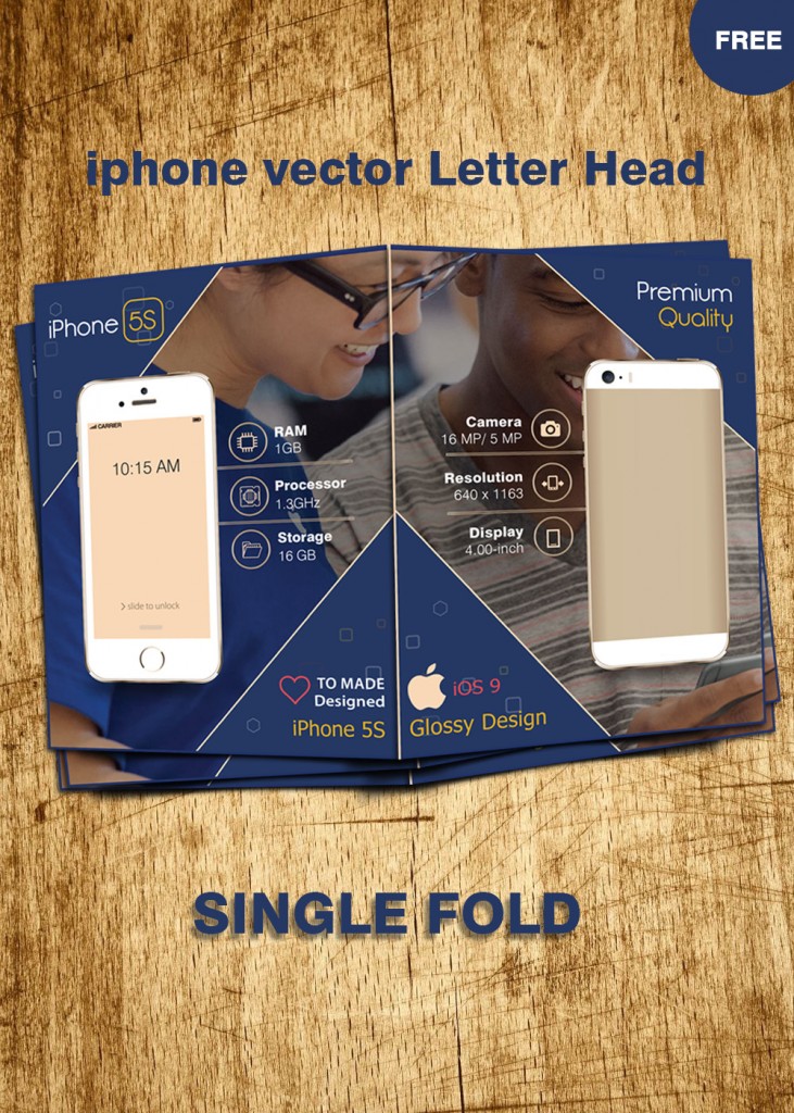free iPhone Brochure Vector Template