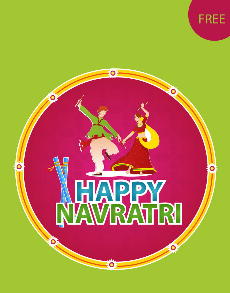 navratri vector graphic