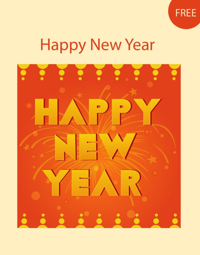 new year vector template