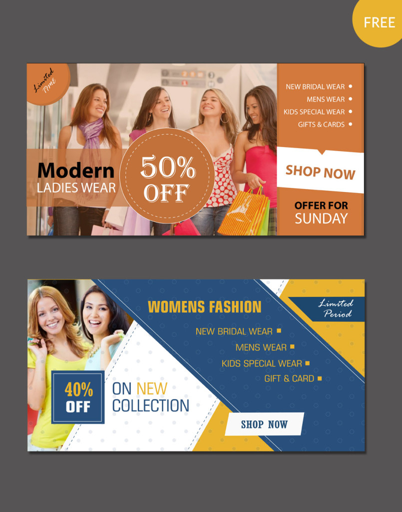 modern website banners