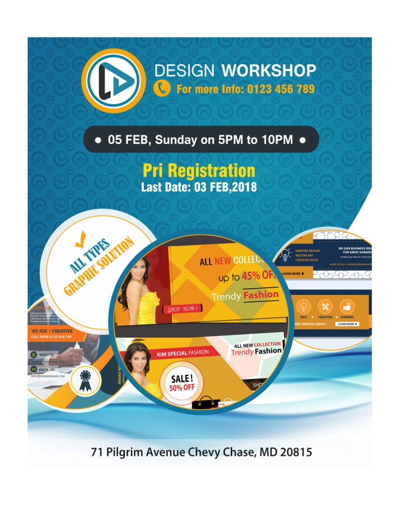 workshop flyer psd templates