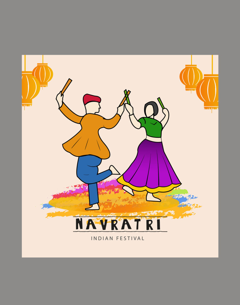 free navratri vector design