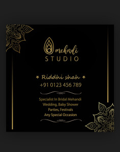 Mehndi PSD card