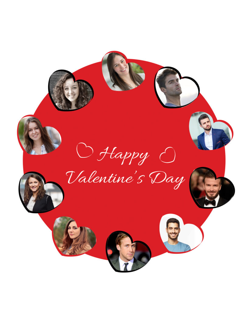 Valentines day frame vector